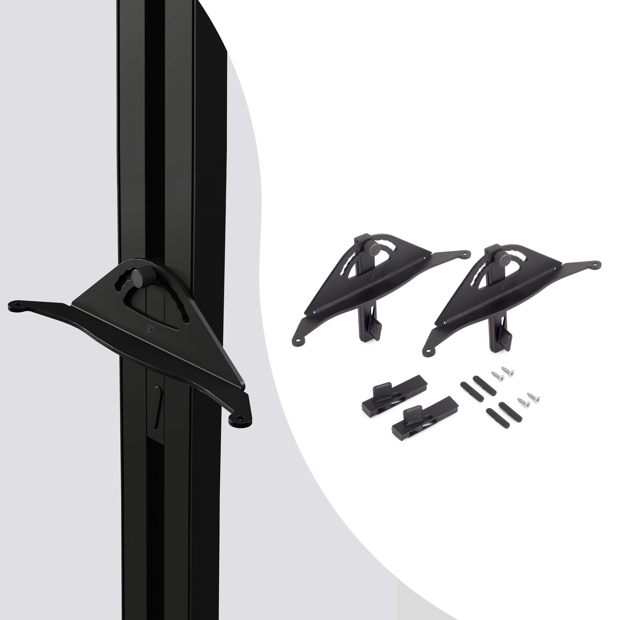 Set of brackets for an inclined wooden shelf for the Zero modular ...